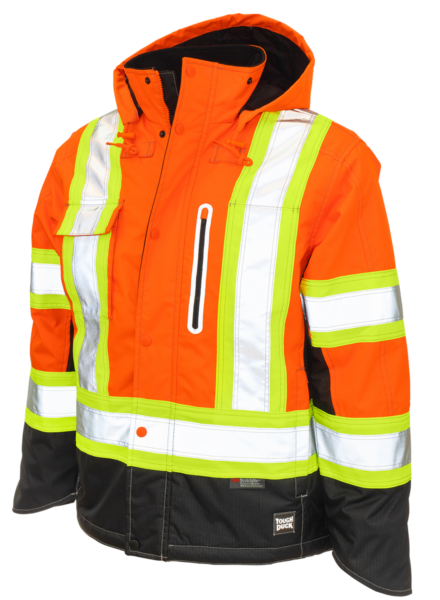 Ripstop Fleece Lined Safety Jacket by Tough Duck - Style S245 ...