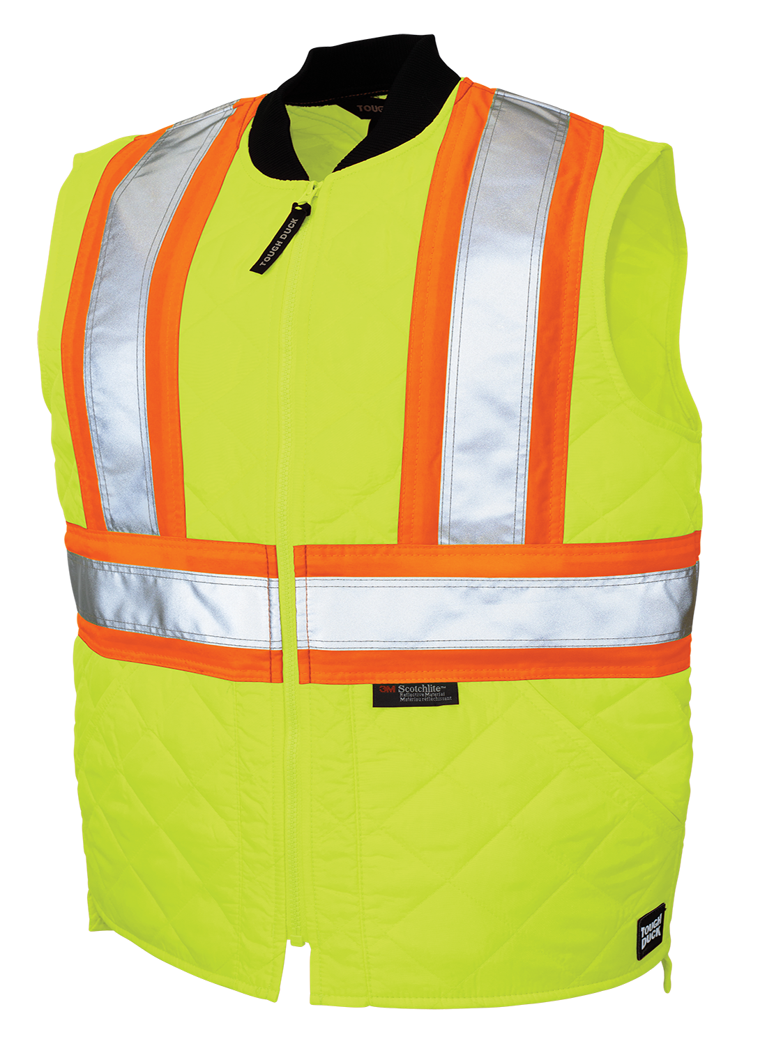 Hi-Vis Quilted Safety Freezer Vest by Tough Duck - Style SV05 ...