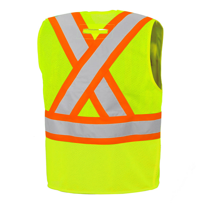 Hi-Vis Traffic Vest with Zipper by Ground Force - Style TV10 — Canadian ...