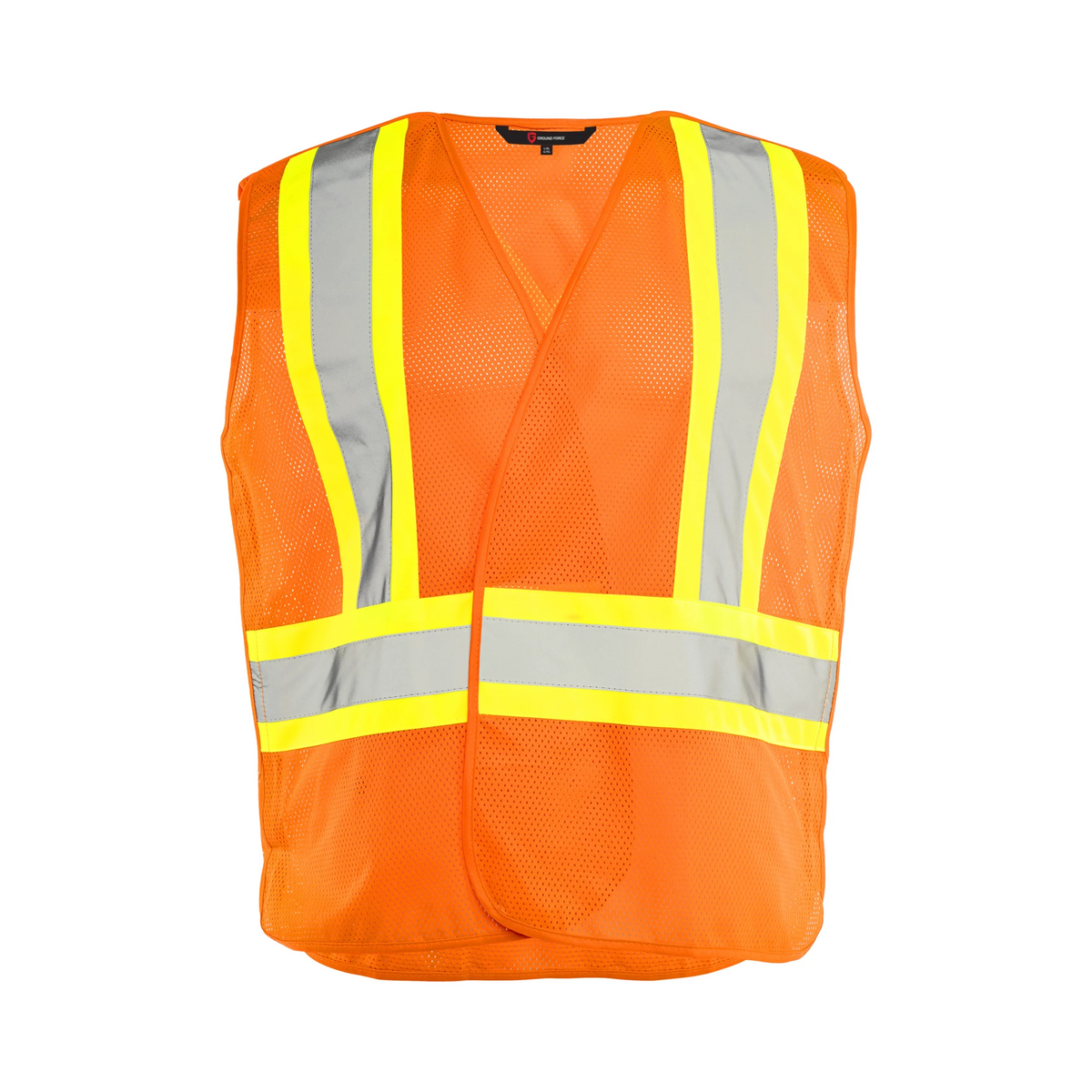 Hi-Vis 5 Pt. Tear-Away Mesh Traffic Vest by Ground Force - Style TV5 ...