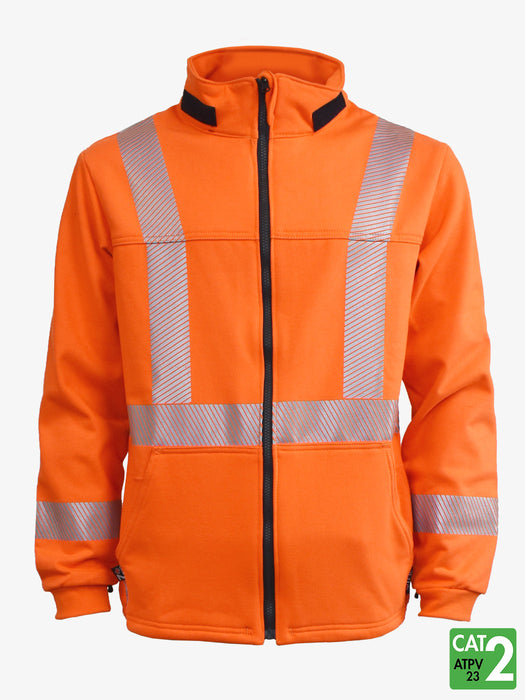 Segmented Striped Fleece Full Zip Jacket By IFR Workwear - Style OSO32 ...